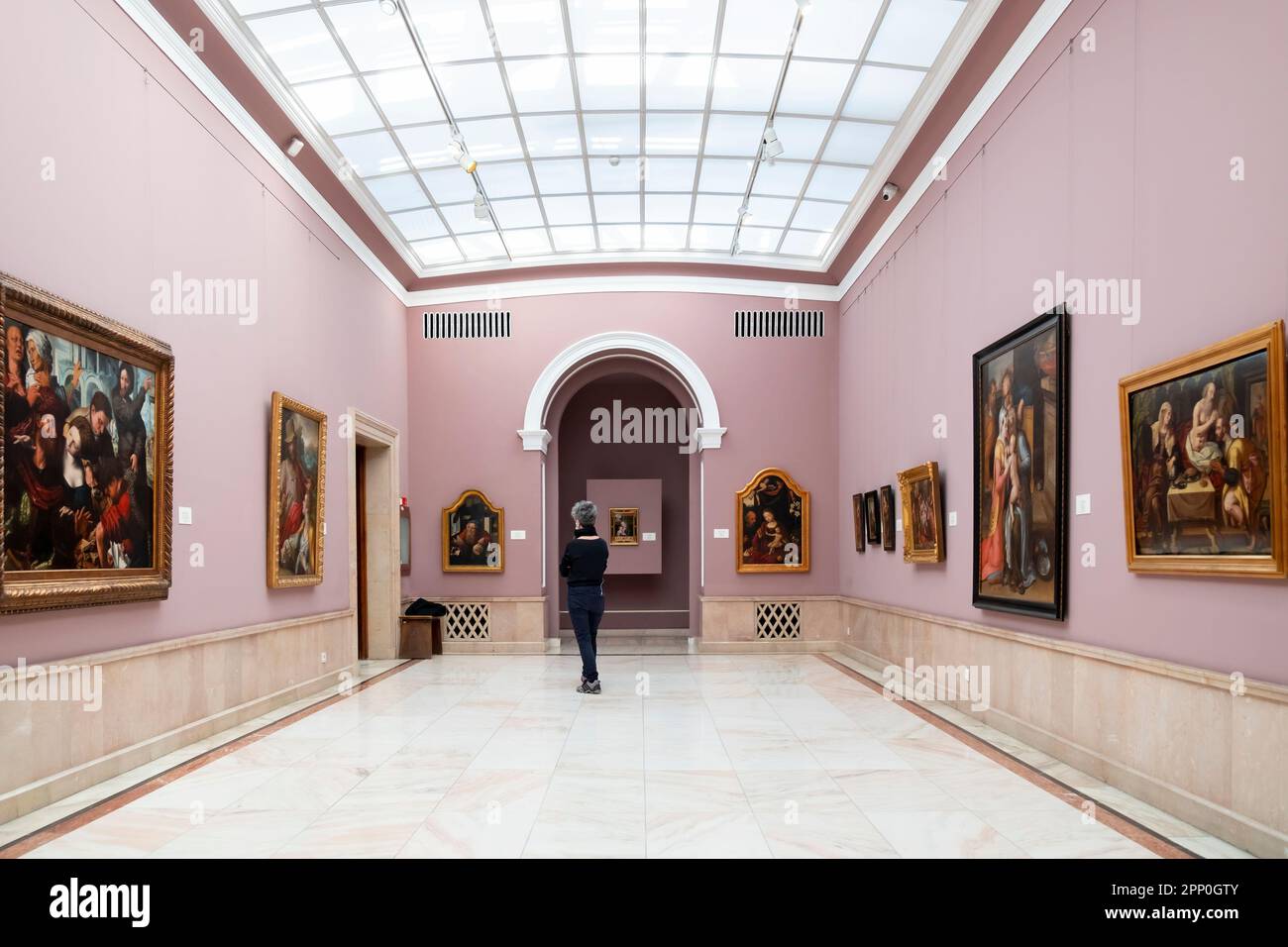 Interior of the National Museum Art Bucharest located in the former ...