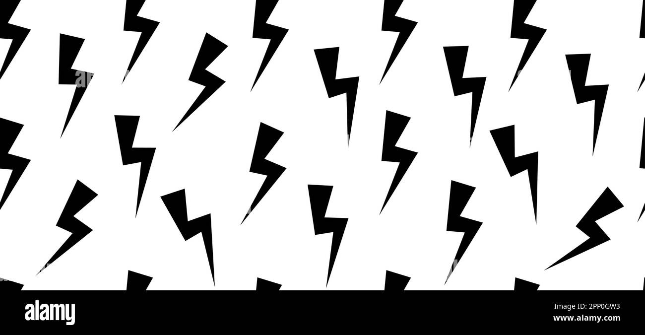 Thunder doodle pattern. Bolt lightning effects. Vector isolated ...