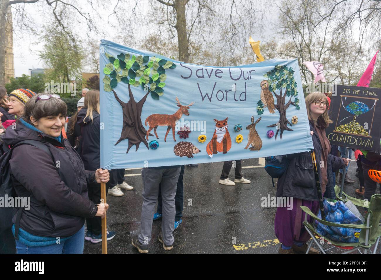 London, UK. 21st Apr, 2023. Eco-activists, Extinction Rebellion ...