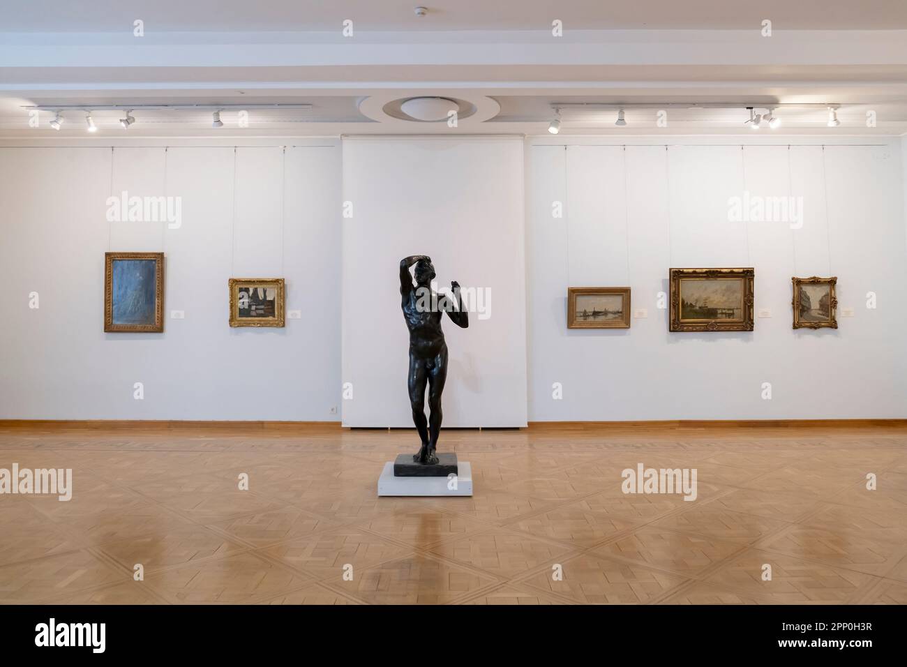 Interior of the National Museum Art Bucharest located in the former ...