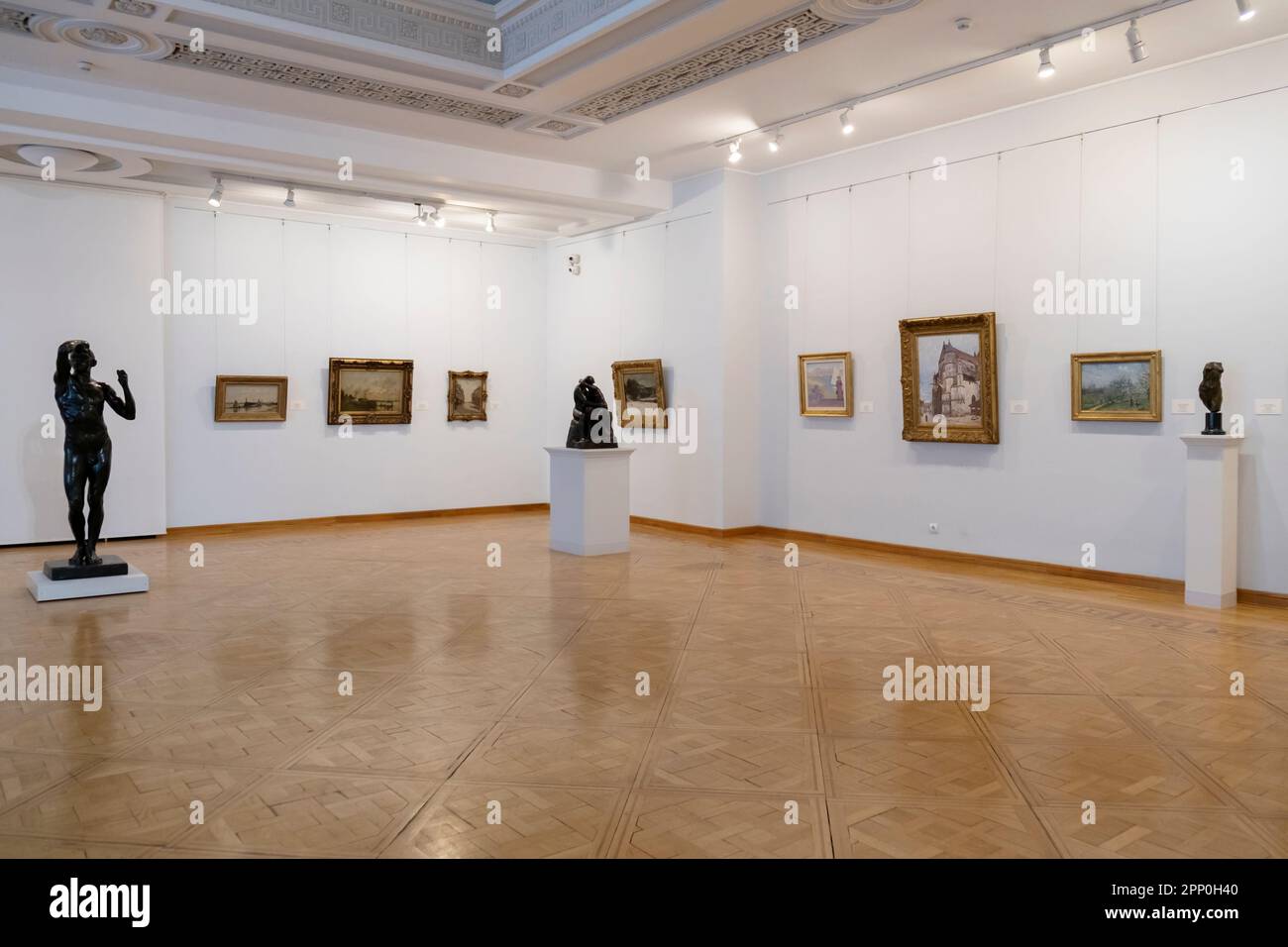 Interior of the National Museum Art Bucharest located in the former ...