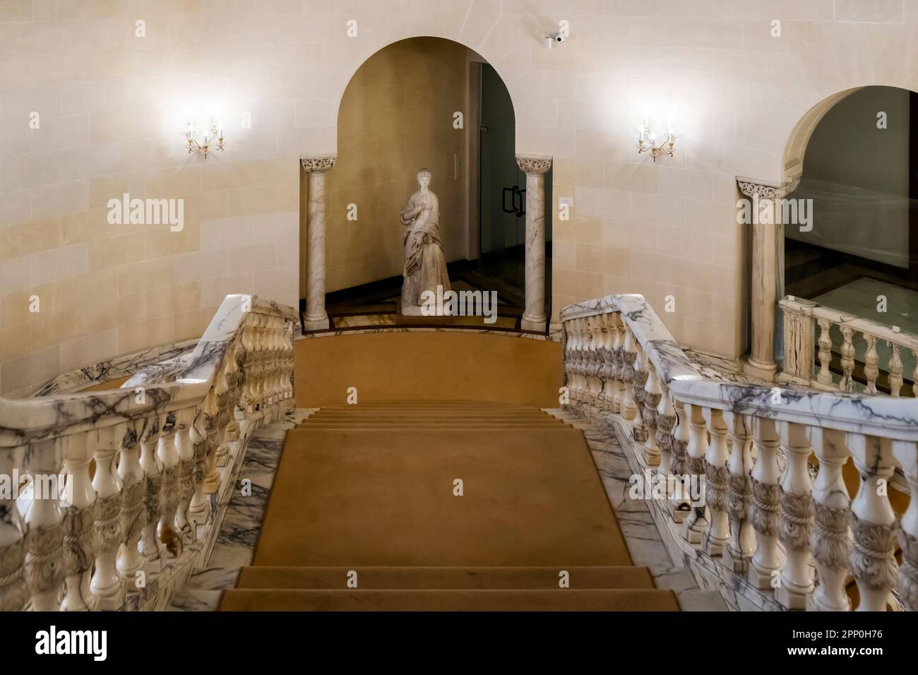 Interior of the National Museum Art Bucharest located in the former ...