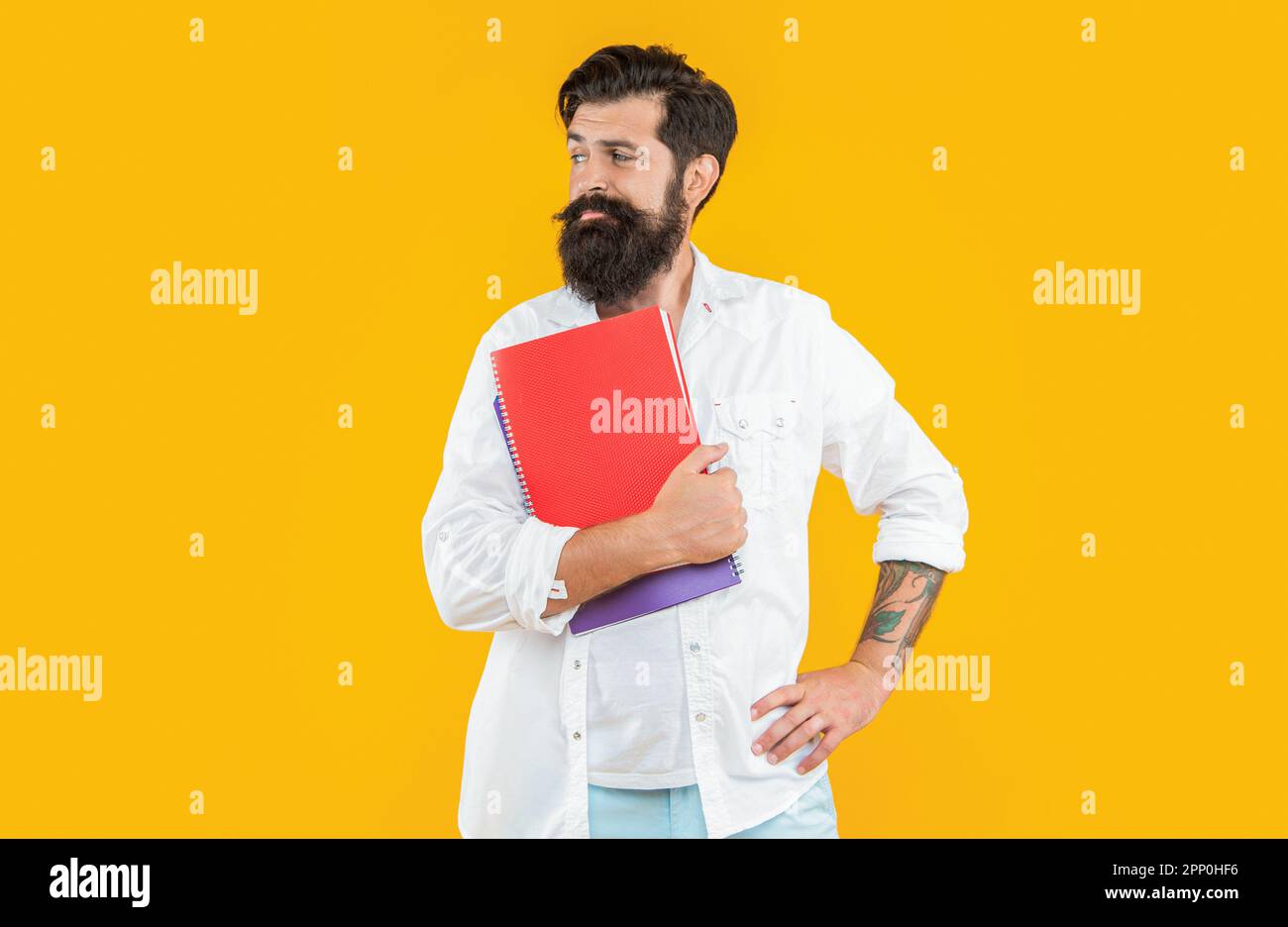 education of confused school man on background. photo of education of ...