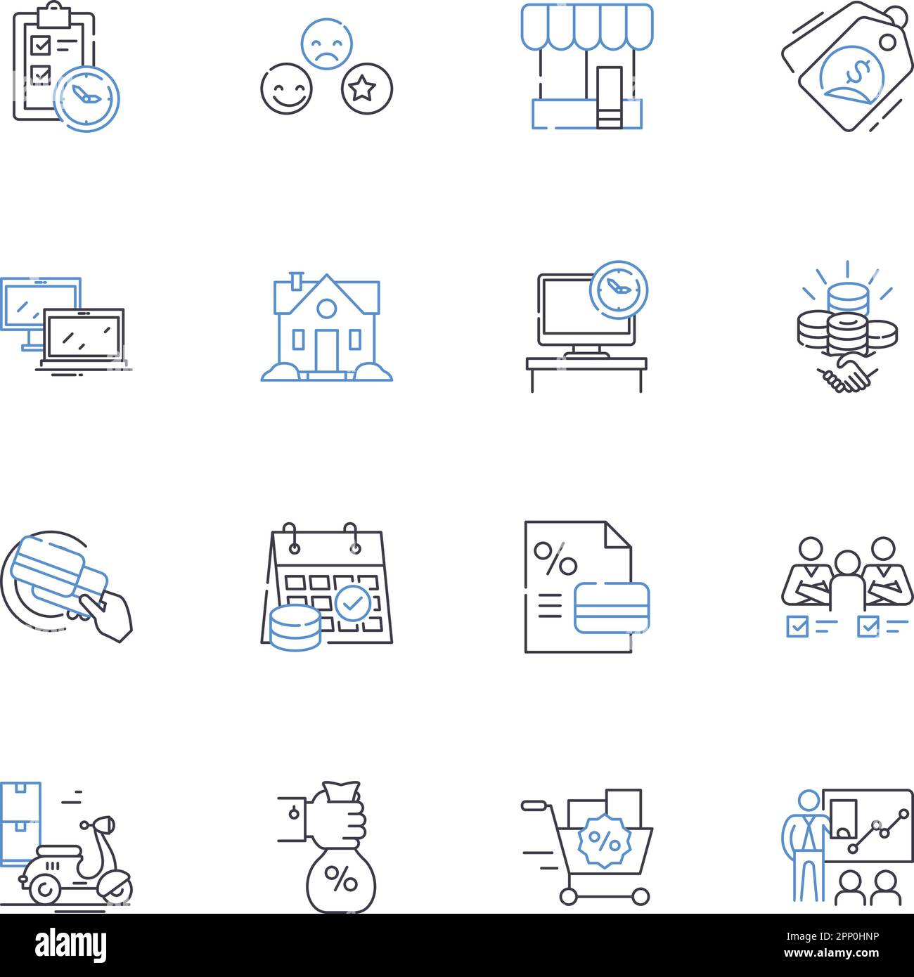 Retail and mark-up line icons collection. Profit, Margin, Sales ...