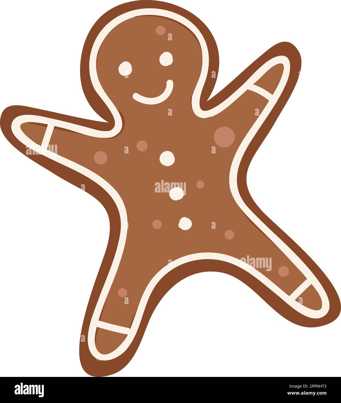 Flat Gingerbread Human Element In Brown Color Stock Vector Image & Art ...
