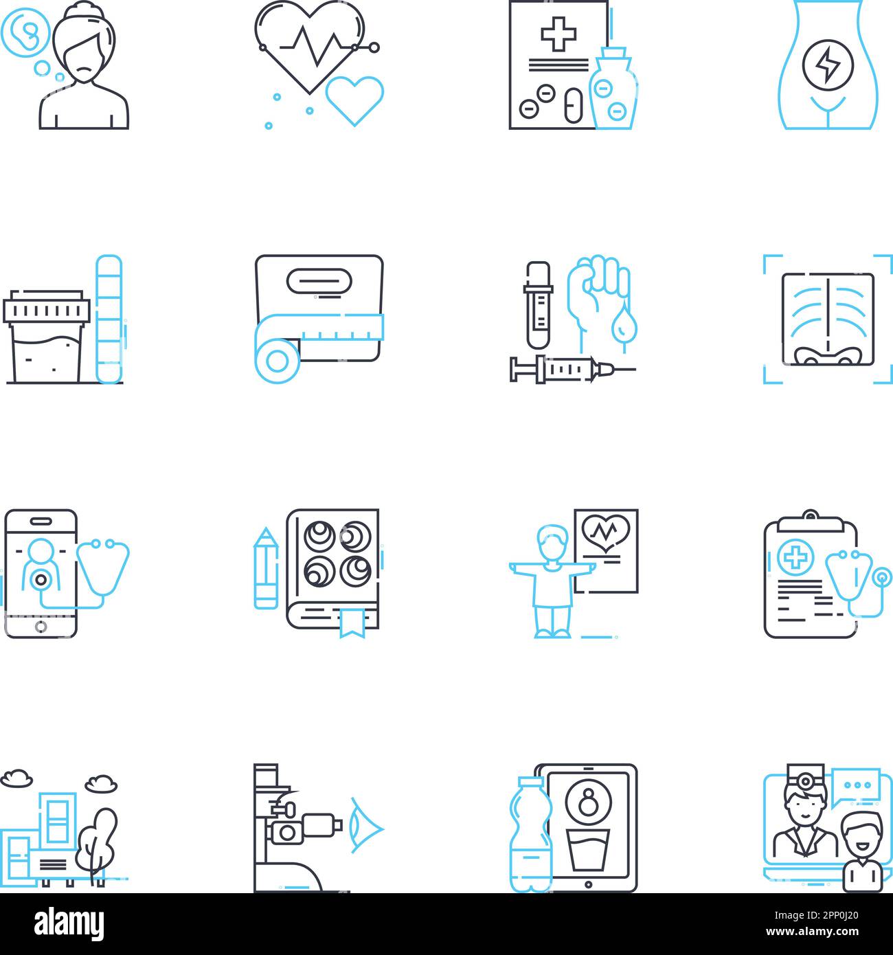 Beauty linear icons set. Radiant, Glamorous, Stunning, Sublime ...