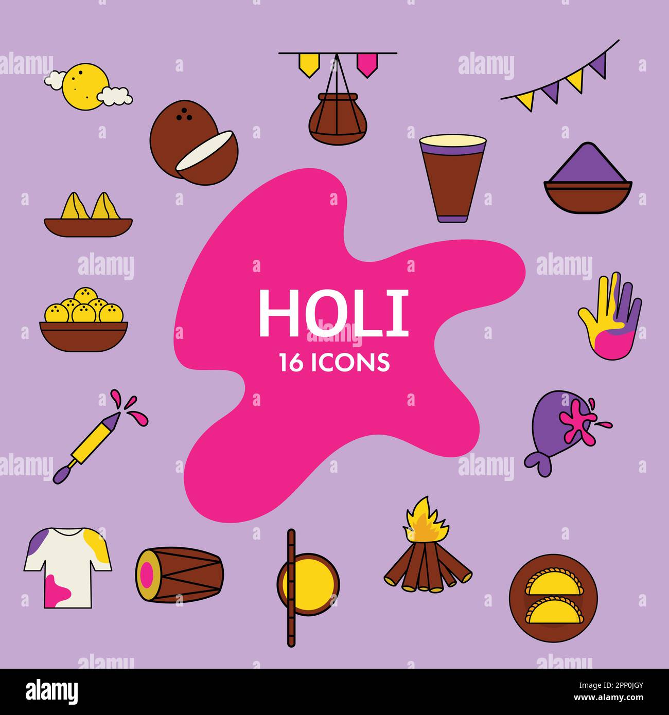 Phalgun purnima Stock Vector Images - Alamy