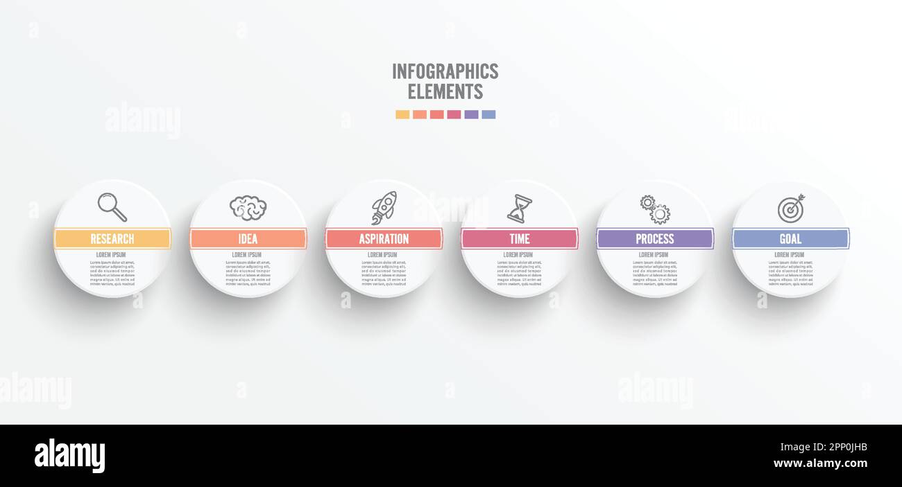 Abstract elements of graph infographic template with label, integrated ...