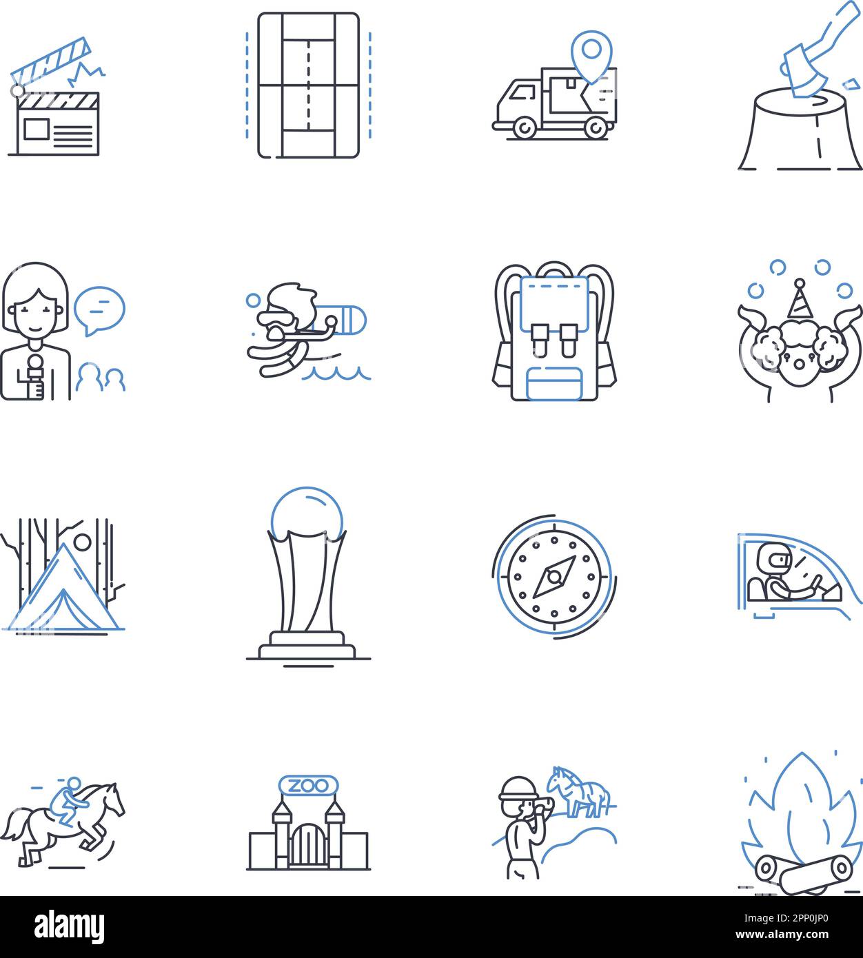 Resilient play line icons collection. Stamina, Endurance, Persistence ...