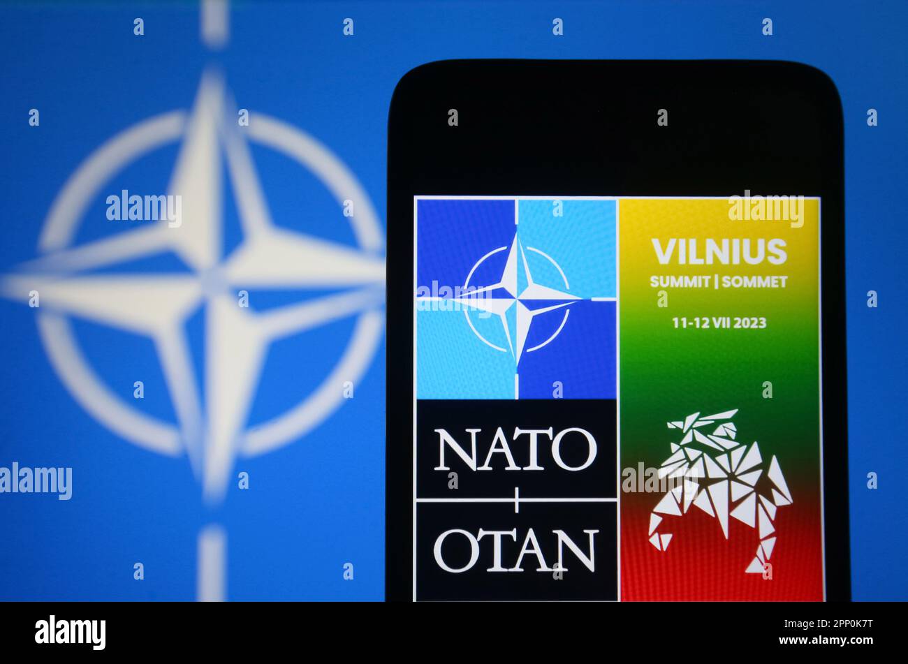 Nato logo screen hi-res stock photography and images - Alamy