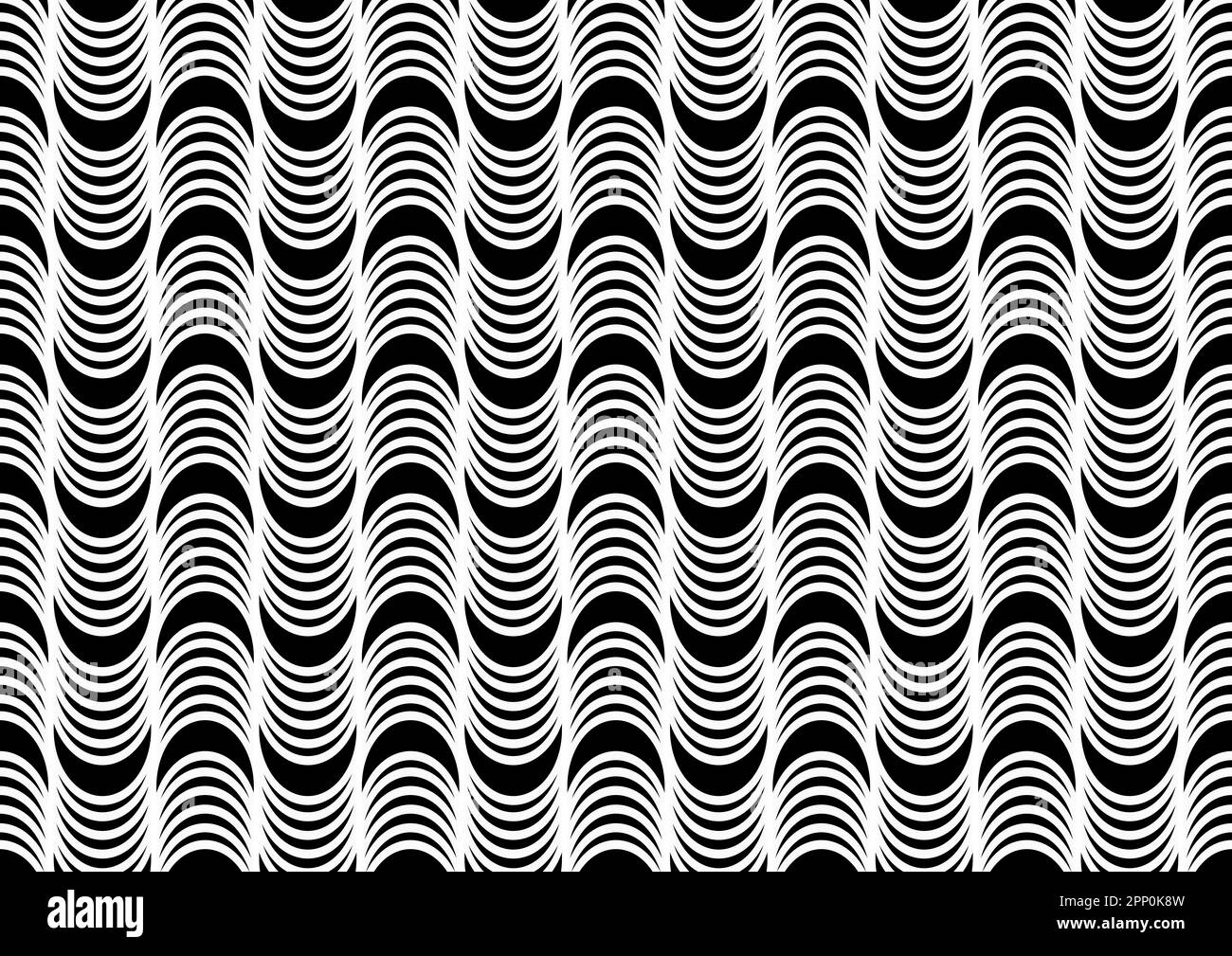 Zebra pattern wallpaper modern wavy Black and White Stock Photos ...