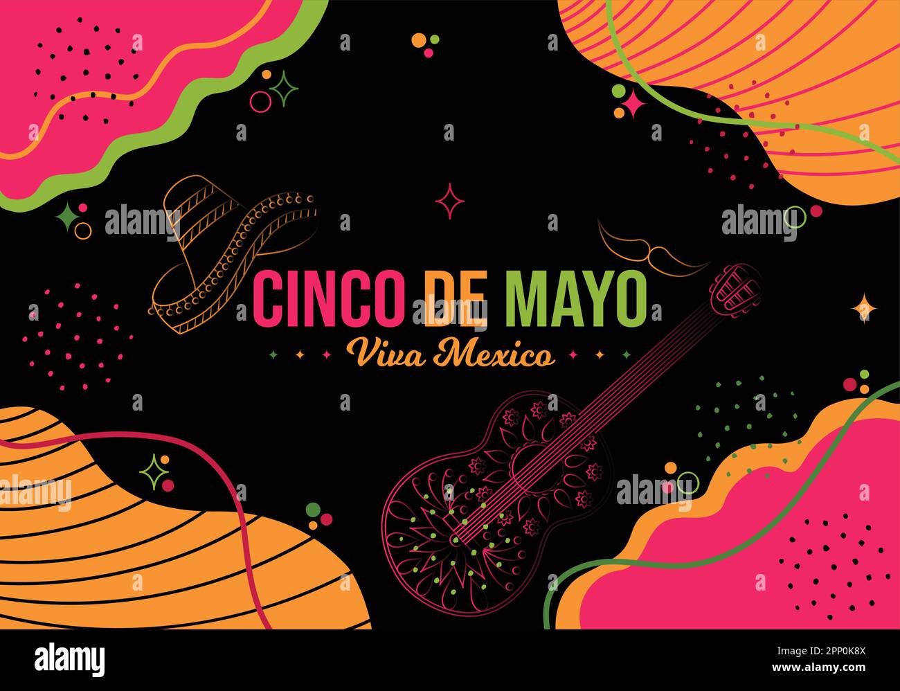 Cinco de Mayo Horizontal Colorful Background vector illustration. May 5 ...
