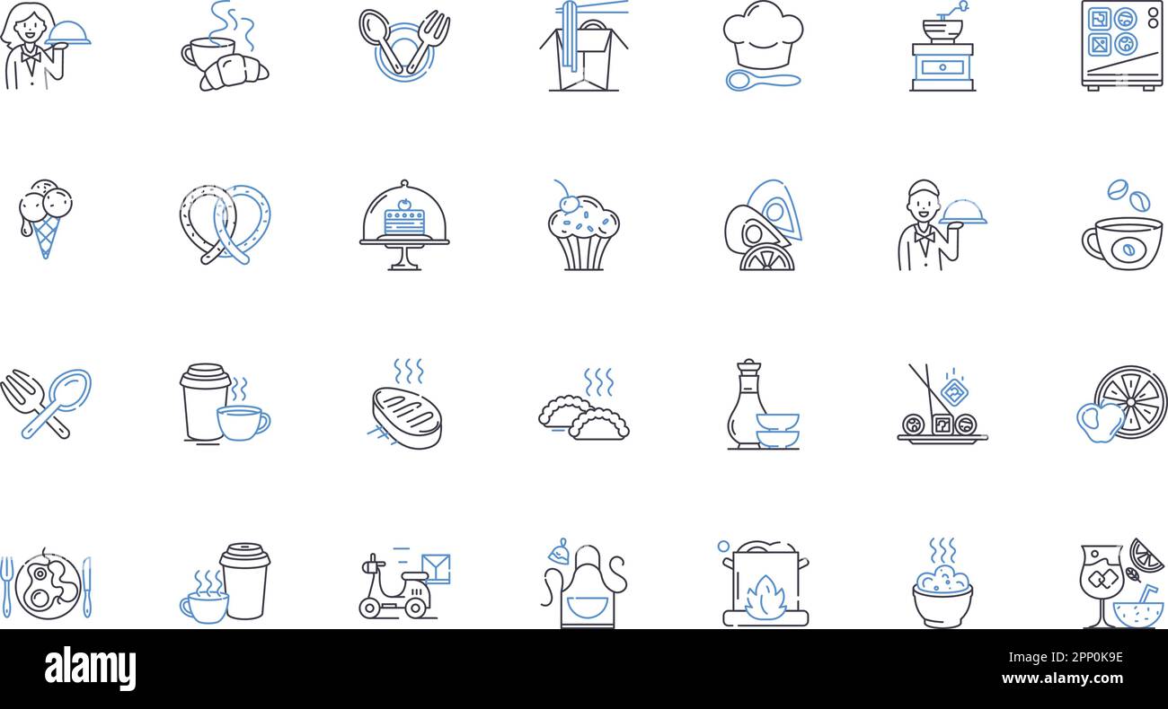 Culinary Arts line icons collection. gastronomy, cuisine, flavor ...