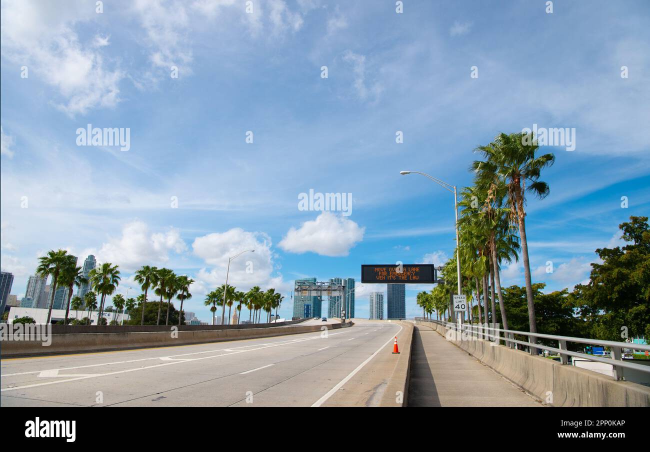 miami highway road. miami highway road with nobody. miami highway road ...