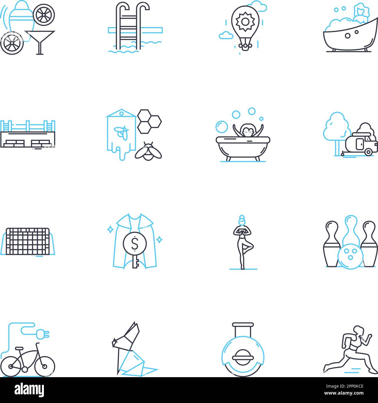 Tech Savvy linear icons set. Innovative, Digital, Techy, Empowered, Connected, Agile, Advanced ...