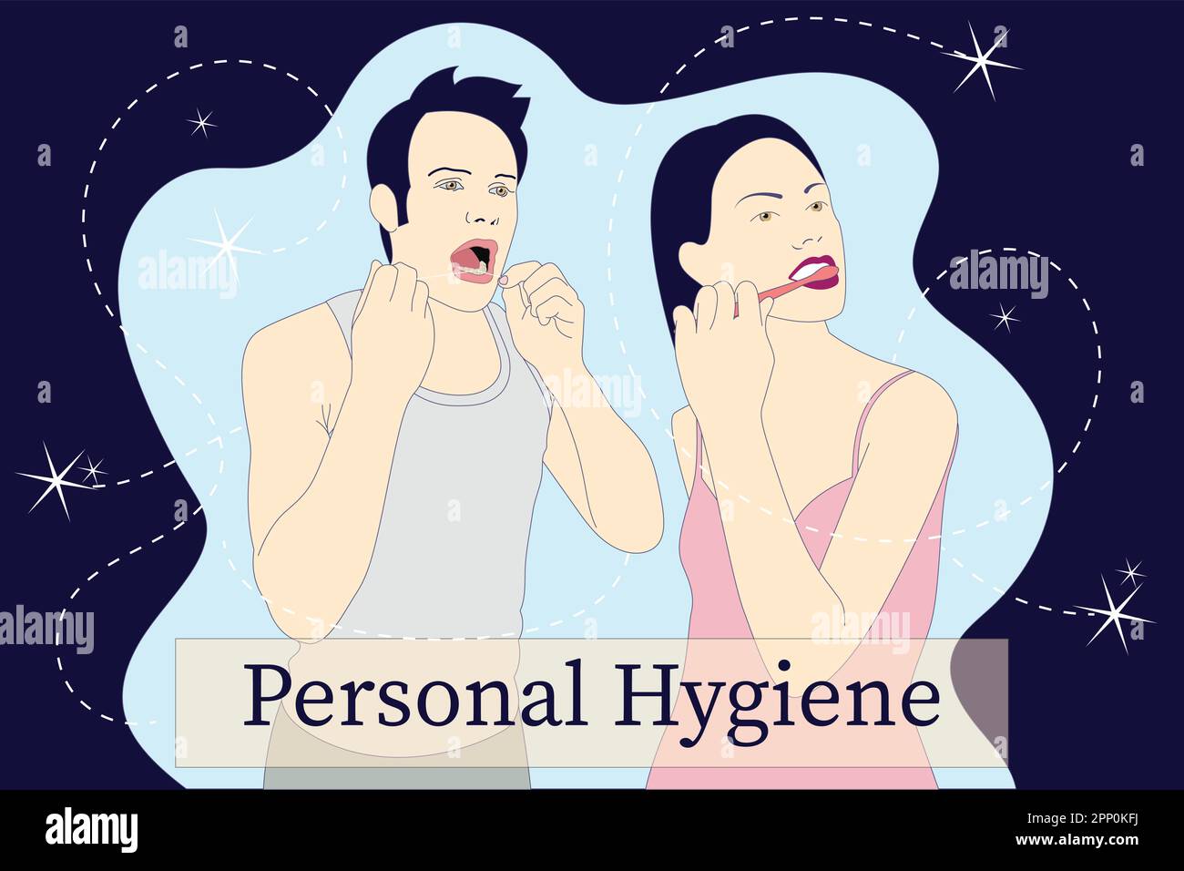 Woman smile hand teeth Stock Vector Images - Alamy