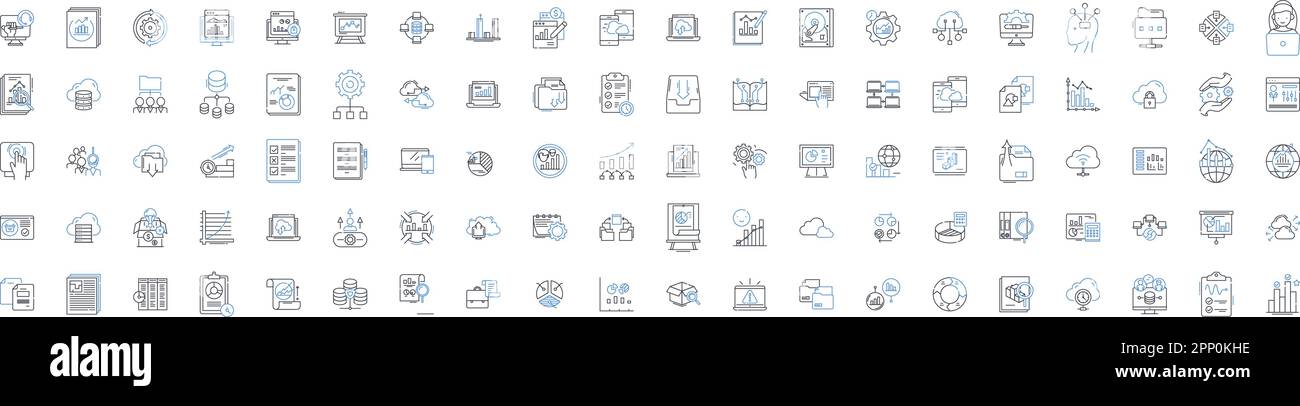 Information and gadgets line icons collection. Technology, Innovation, Digital, Connectivity ...