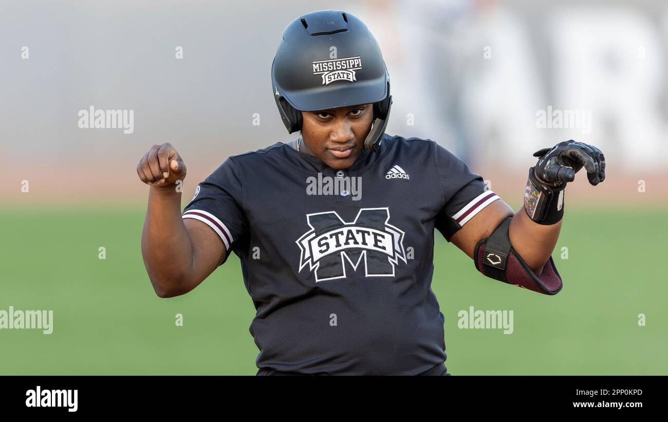 Mississippi State infielder Aquana Brownlee (20) during an NCAA ...