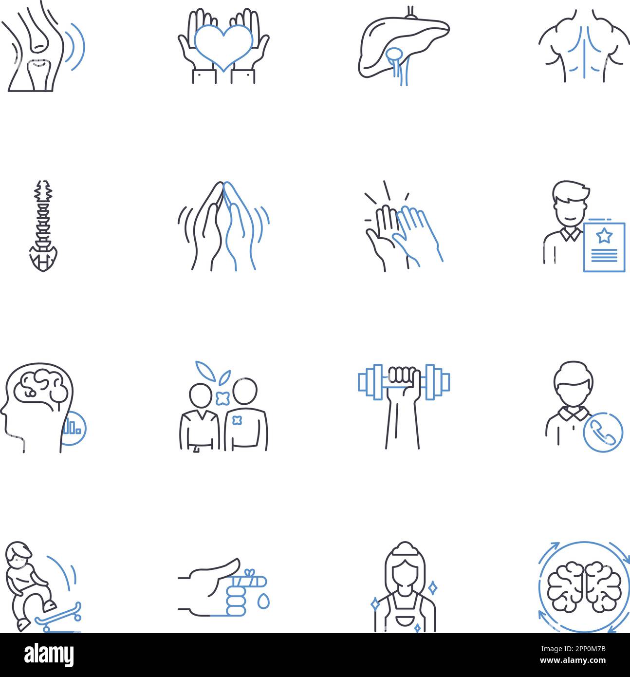Spiritual wellness line icons collection. Mindfulness, Meditation ...