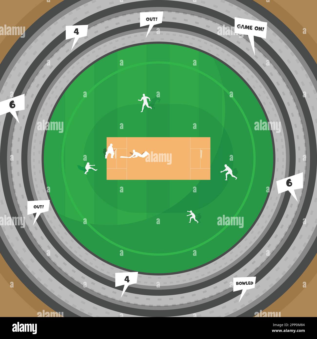 Cricket Stadium Top View