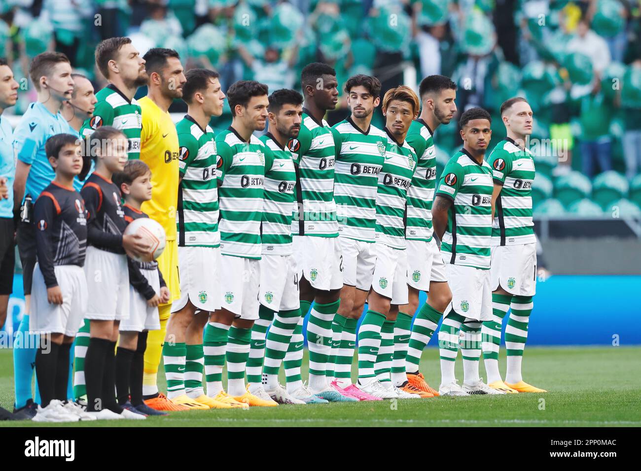 Lisbon, Portugal. 20th Apr, 2023. Sporting Clube de Portugal team group ...