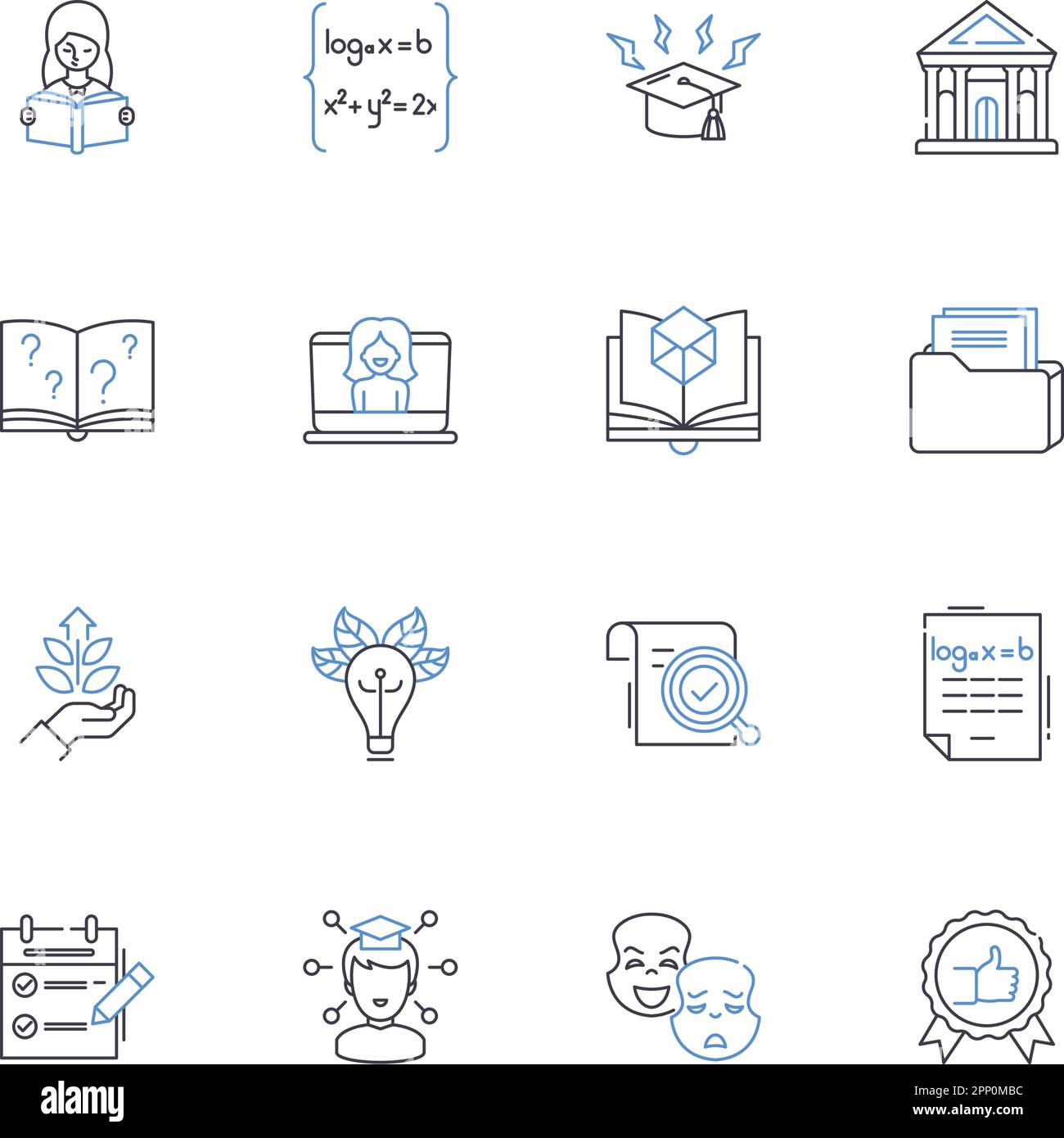 Intelligence line icons collection. Wisdom, Knowledge, Cognition ...