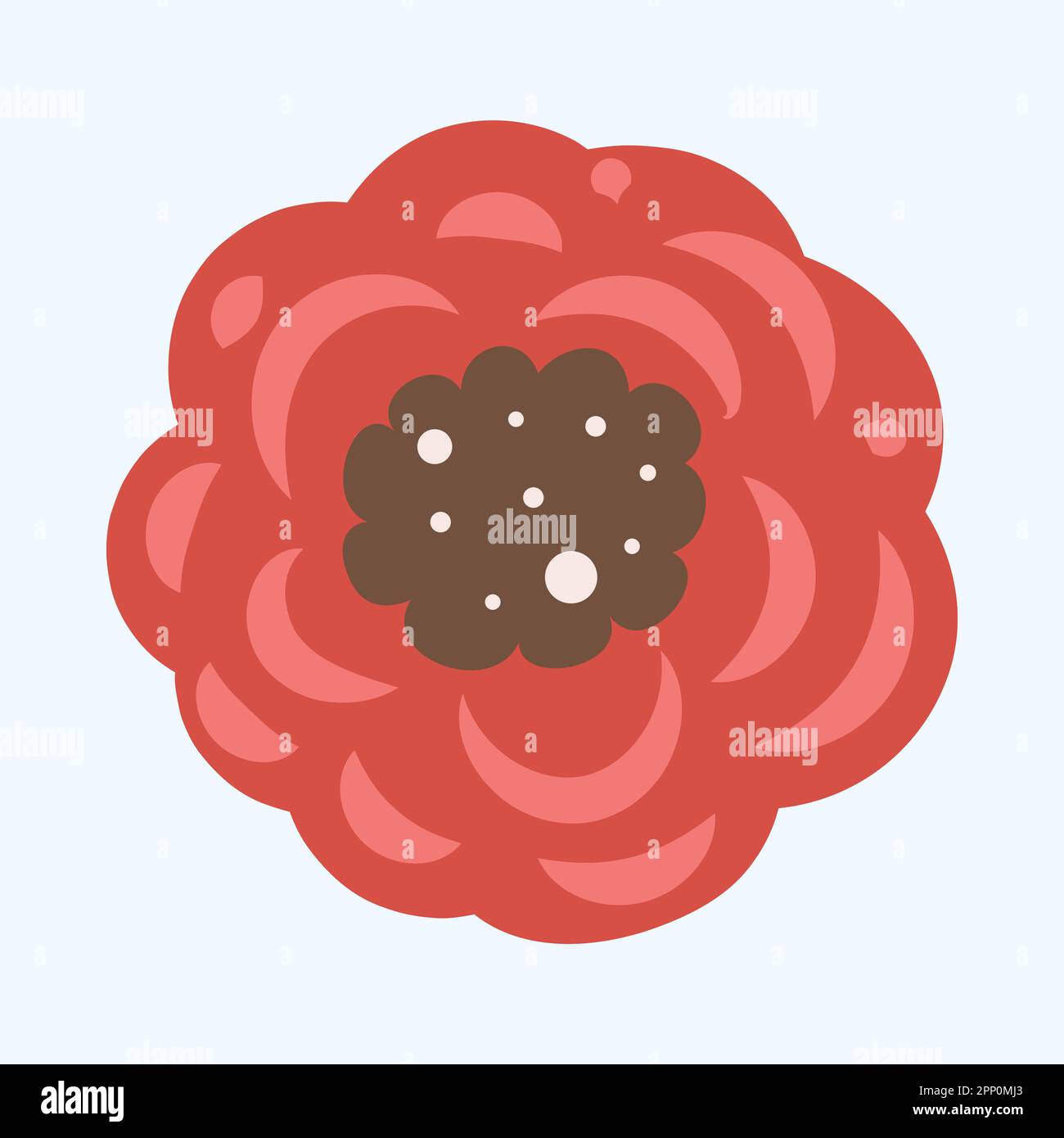 Red flower top view Stock Vector Images - Alamy