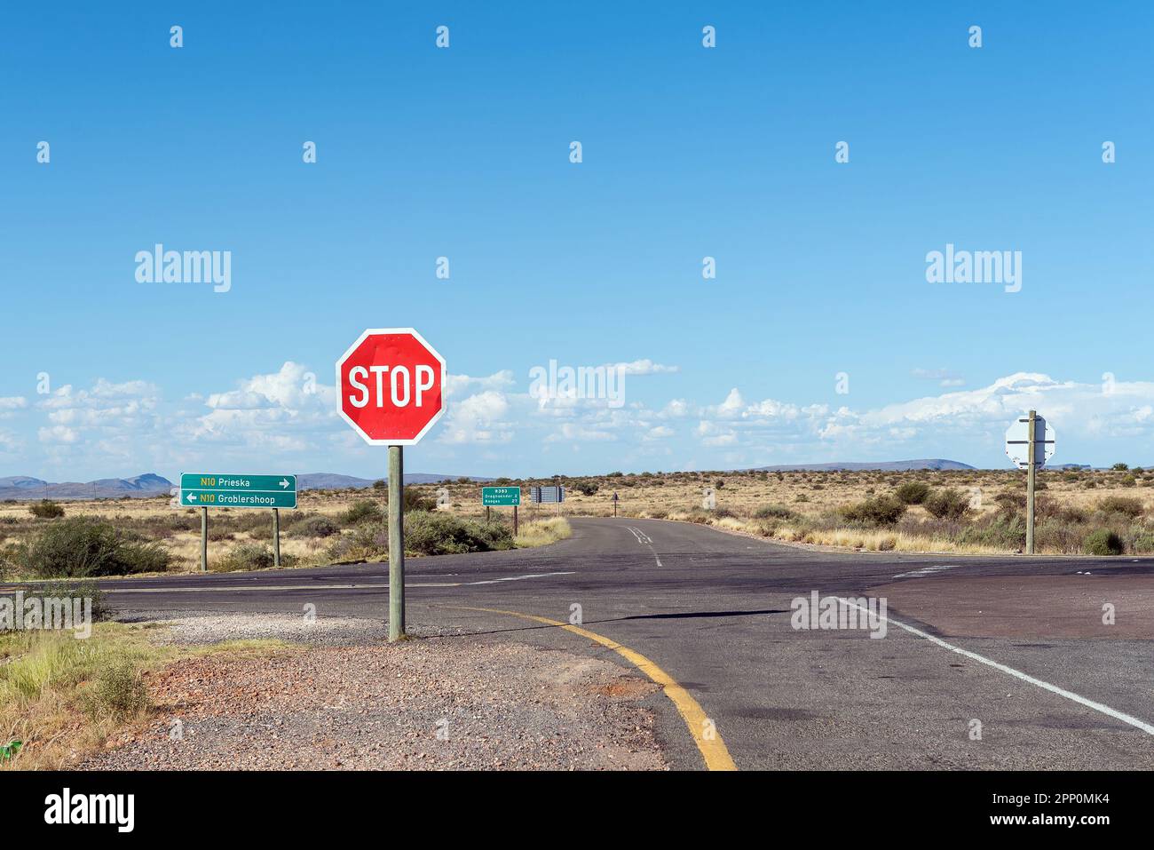 Road signs at the intersection between roads N10 and R383 at Marydale ...
