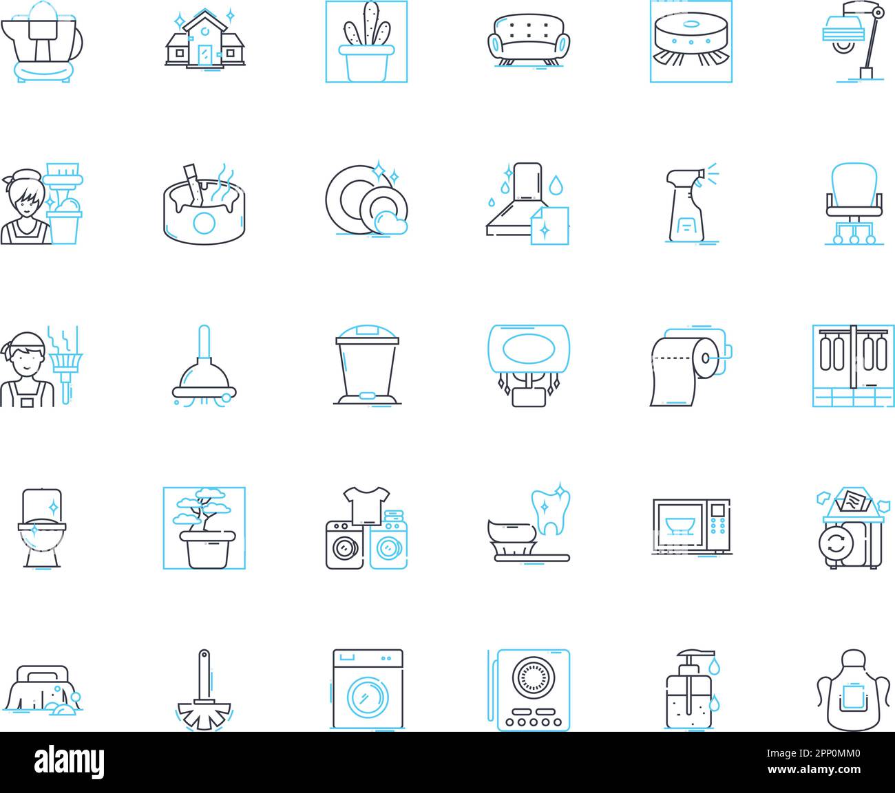 Chair linear icons set. Comfort, Style, Cushion, Modern, Swivel ...