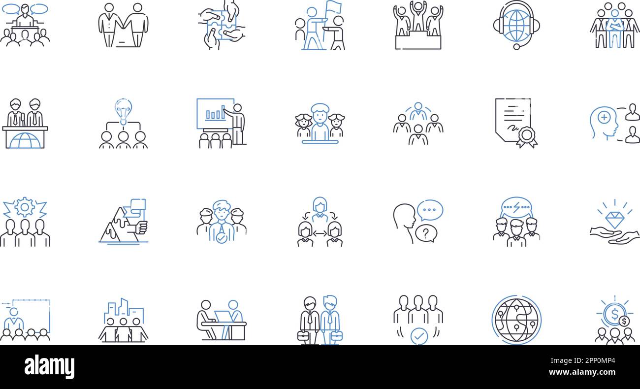 Co-creation line icons collection. Collaboration, Creativity ...