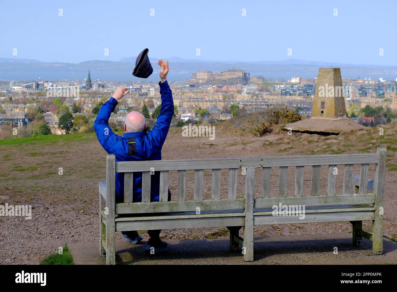 Edinburgh, Scotland, UK. 21st April 2023. Strong gusting winds on the ...