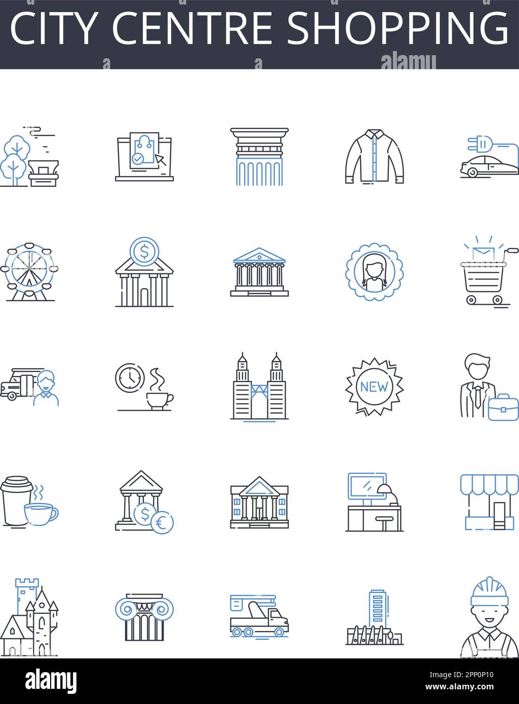 High street strip mall Stock Vector Images - Alamy