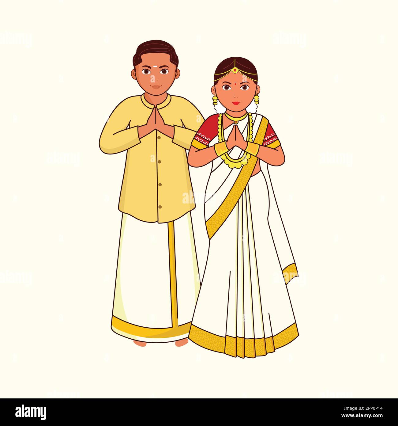 Kerala namaste Stock Vector Images - Alamy