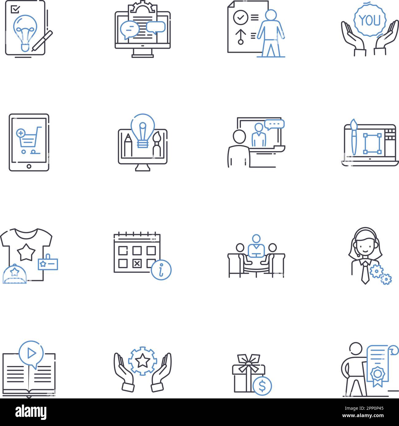 Distribution line icons collection. Channel, Supply, Logistics, Route ...