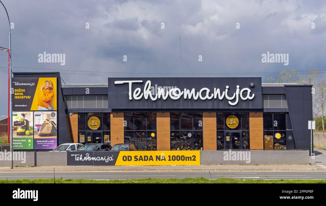 Belgrade, Serbia - March 28, 2023: Big Tehnomanija Electronics Technology Appliance Store at ...