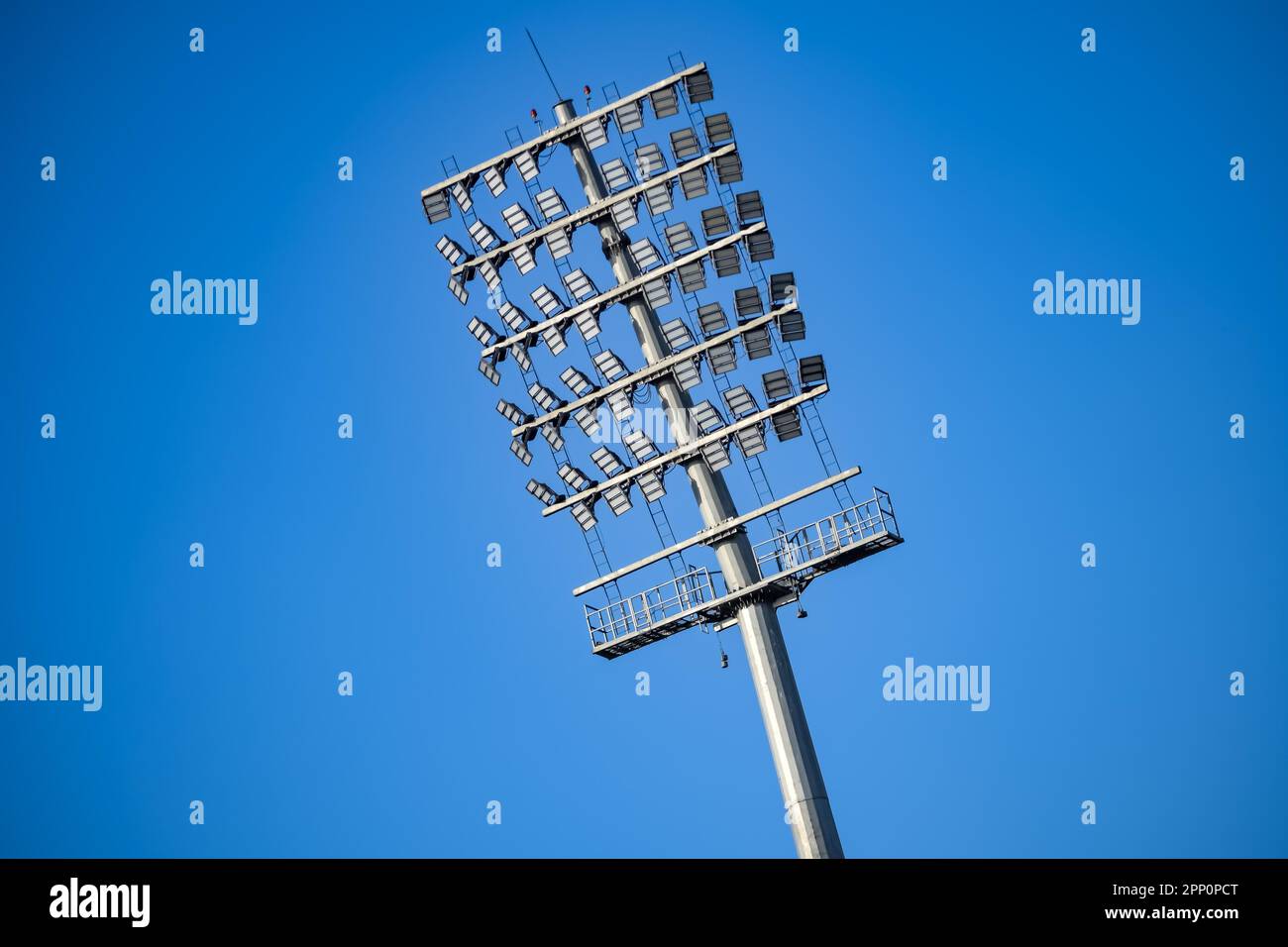 Cricket stadium flood lights poles at Delhi, India, Cricket Stadium ...