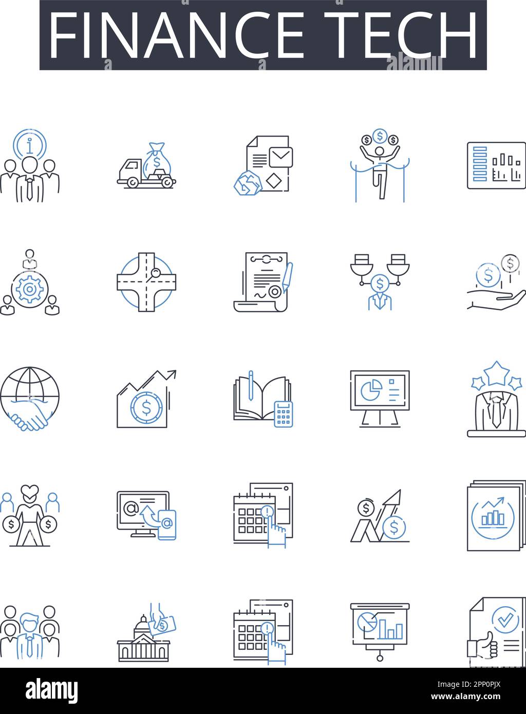 Finance tech line icons collection. Legal aid, Creative arts, Digital ... Finance tech line icons collection. Legal aid, Creative arts, Digital ...