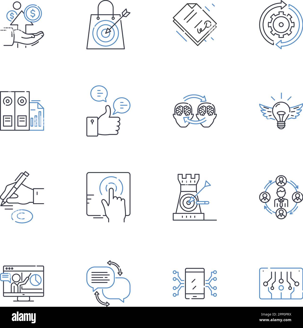 Business agreement line icons collection. Contract, Partnership, Deal ...