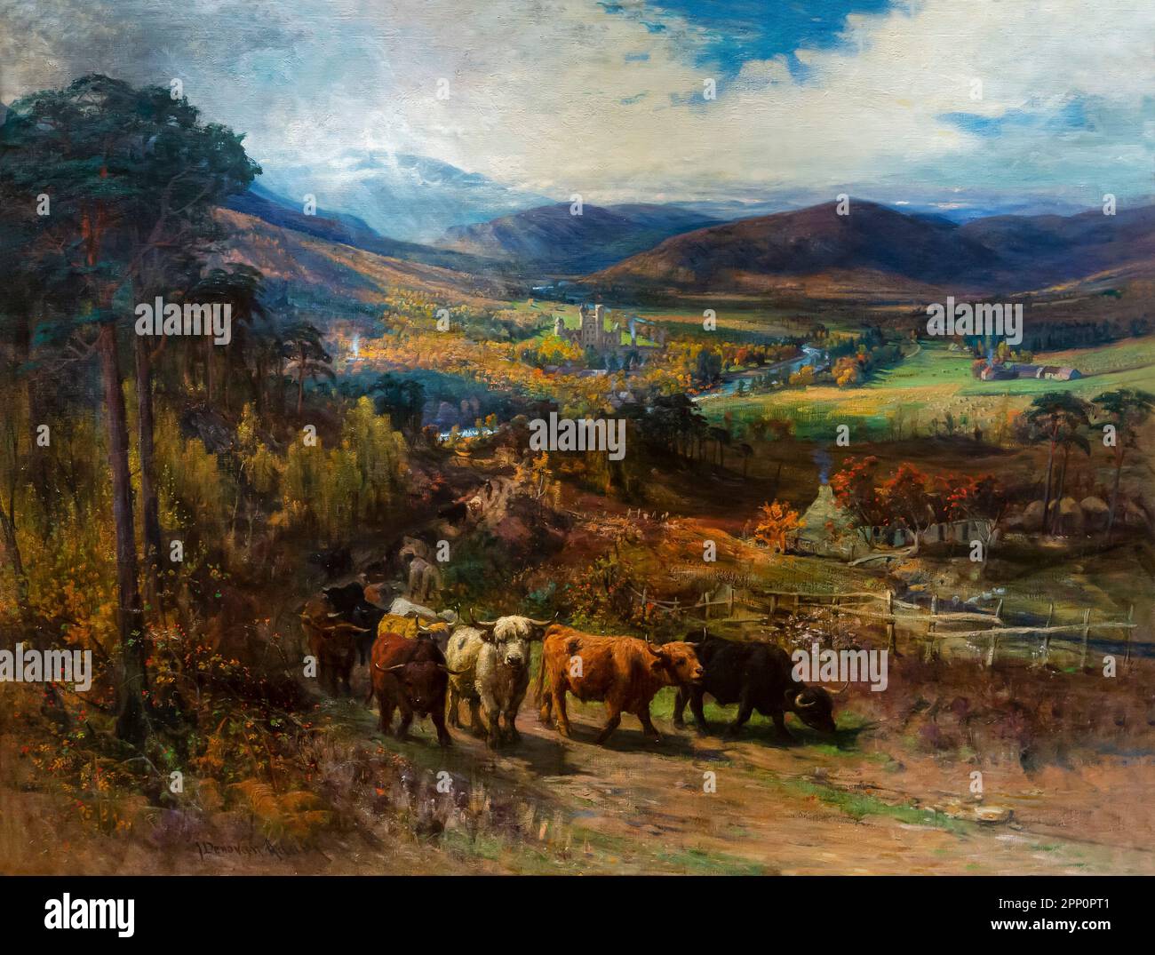 Balmoral, Autumn, Joseph Denovan Adam, 1896 Stock Photo - Alamy