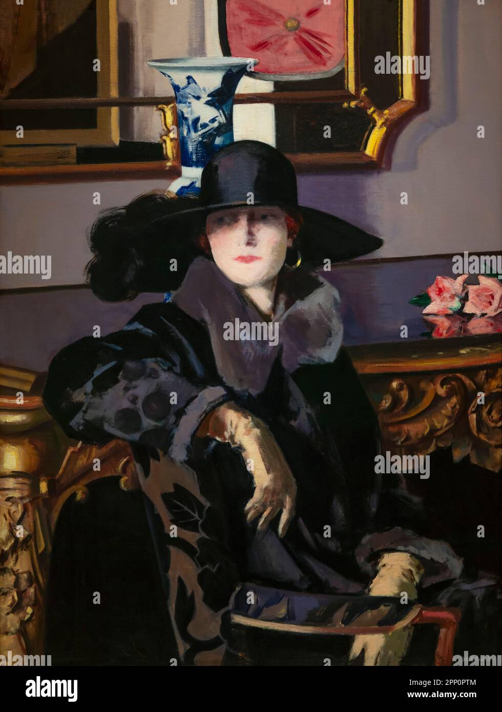 A Lady in Black, FCB Cadell, circa 1925 Stock Photo - Alamy