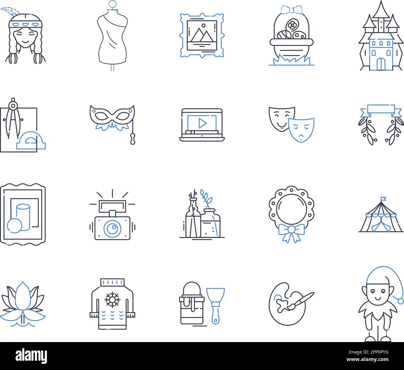 Progressive design line icons collection. Innovative, Adaptive, Forward-thinking, Modern ...