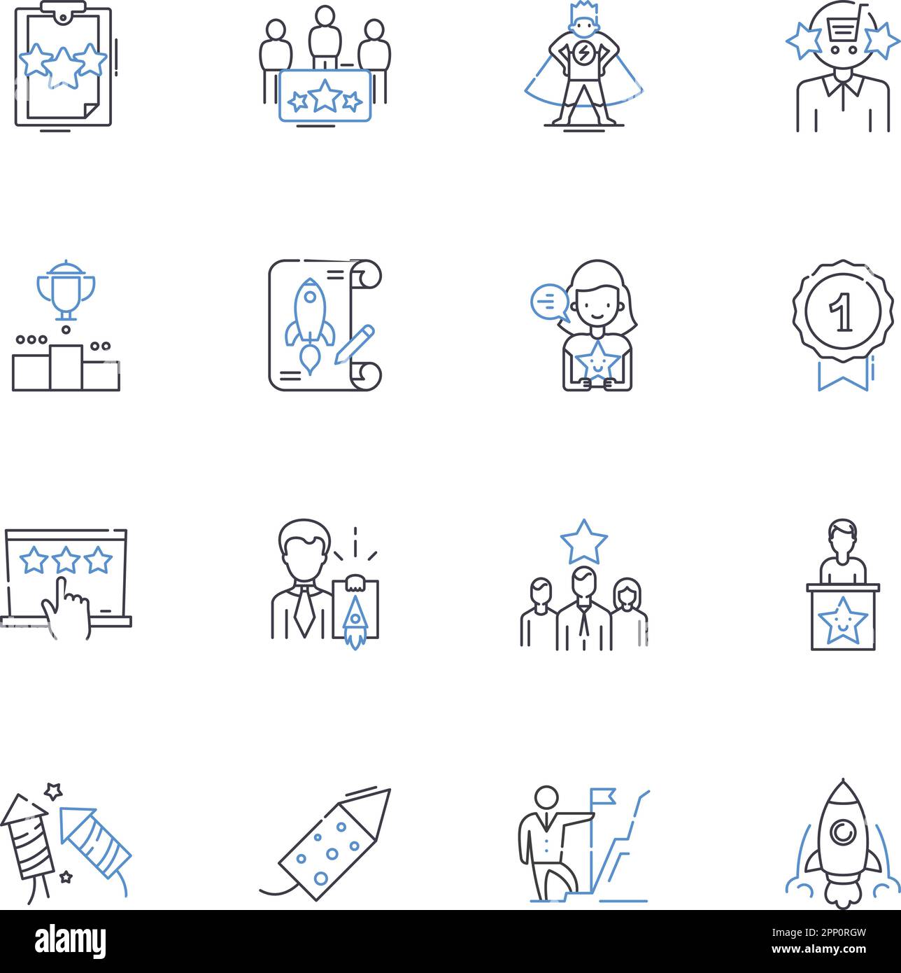 Fulfillment line icons collection. Deliverance, Satisfaction ...