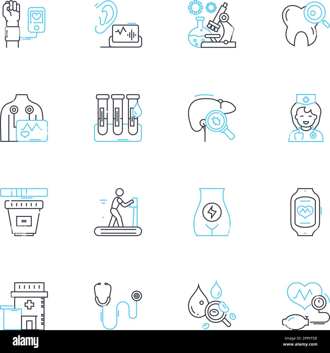 Wellness center linear icons set. Balance , Detox , Serenity , Energy ...