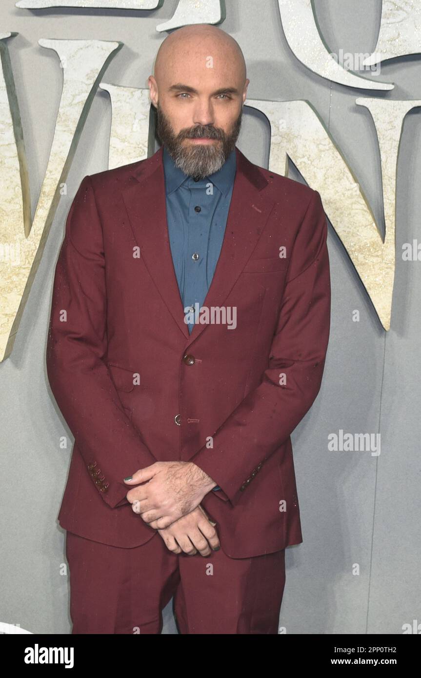 20 April 2023. London UK. David Lowery at the World Premiere of Disney ...