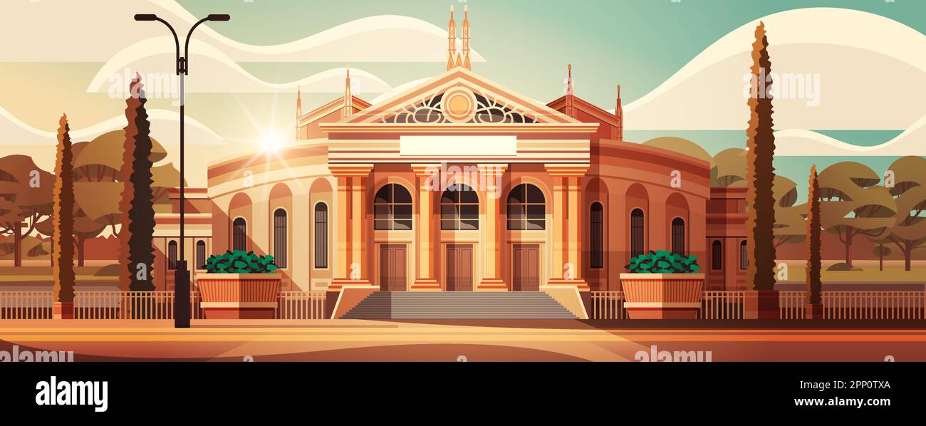 modern administrative governmental or office building exterior horizontal Stock Vector Image ...