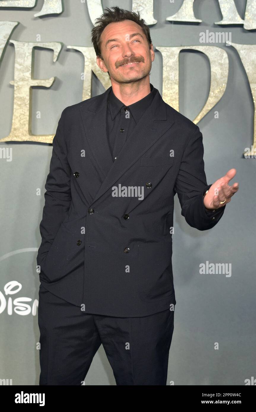 20 April 2023. London UK. Jude Law at the World Premiere of Disney ...