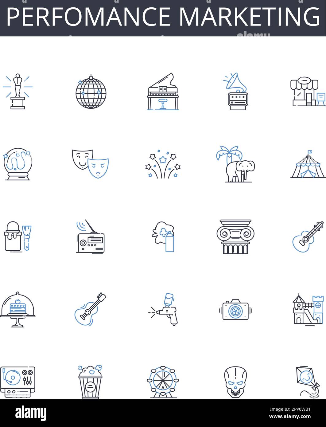 Perfomance marketing line icons collection. Craftsmanship, Handmade ...