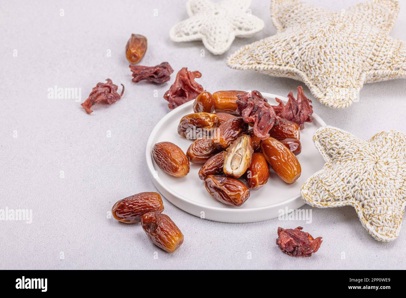 Ripe dates, a traditional Ramadan Kareem concept snack for Iftar or ...