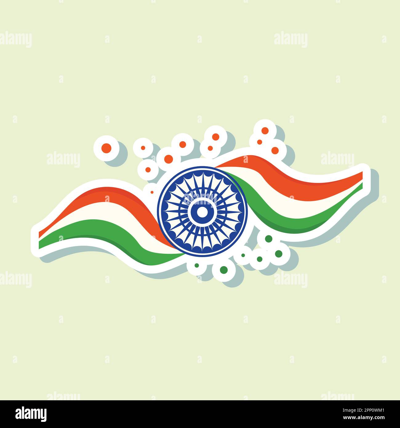 Indian tricolor waving Stock Vector Images - Alamy