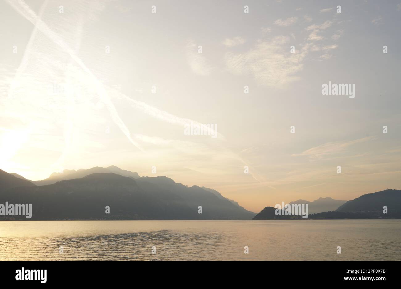 View of a glimpse of Lake Como and Bellagio Promontory Stock Photo - Alamy